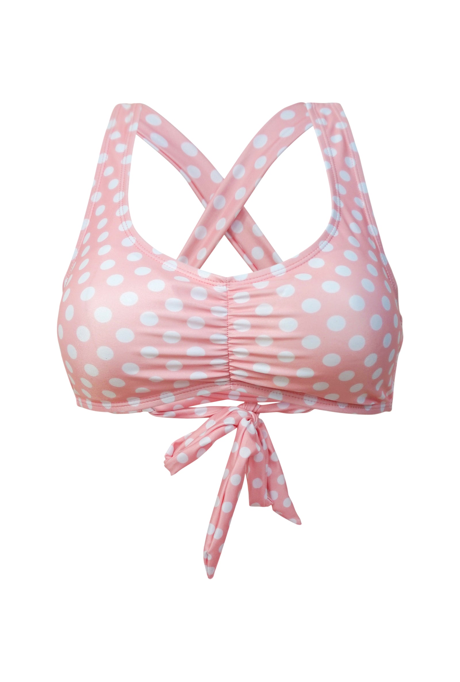 Anguilla Supportive Bikini Top | Pink Polkadot | Salty Bottom